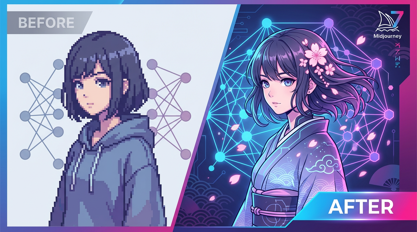 Midjourney动漫神器Niji 7正式发布！晶透画质与细节控制力全面升级-AITOP100,AI资讯